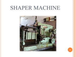 Shaper Machine project work ppt | PPTX
