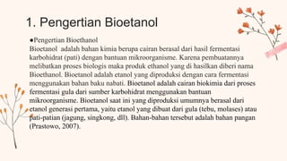Tugas Project Bioteknologi Farmasi kel:2/Kelas:5b. "Pembuatan Bioetanol ...