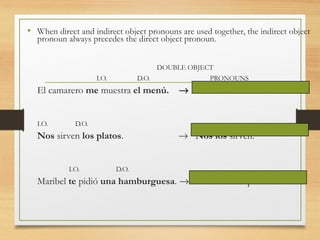 Pronombres de doble objeto SPA102 NAU | PPT