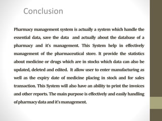 Pharmacy Management System Proposal | PPTX