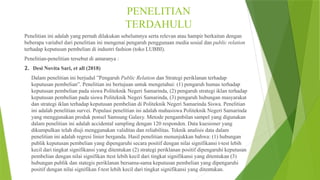 PENGARUH PENGGUNAAN MEDIA SOSIAL DAN PUBLIC RELATION TERHADAP KEPUTUSAN ...