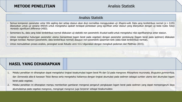 PPT PROPOSAL BIOAKUMULASI LOGAM BERAT Pb DAN Cd PADA MANGROVE DI ...