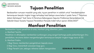 PPT PROPOSAL METODOLOGI PENDIDIKAN PDF PENDIDIKAN GURU SEKOLAH DASAR | PDF