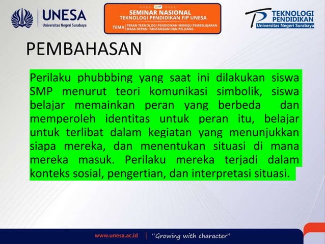 PPT prosiding perilaku phubbing pada pelajar smp di sukoharjo | PPTX