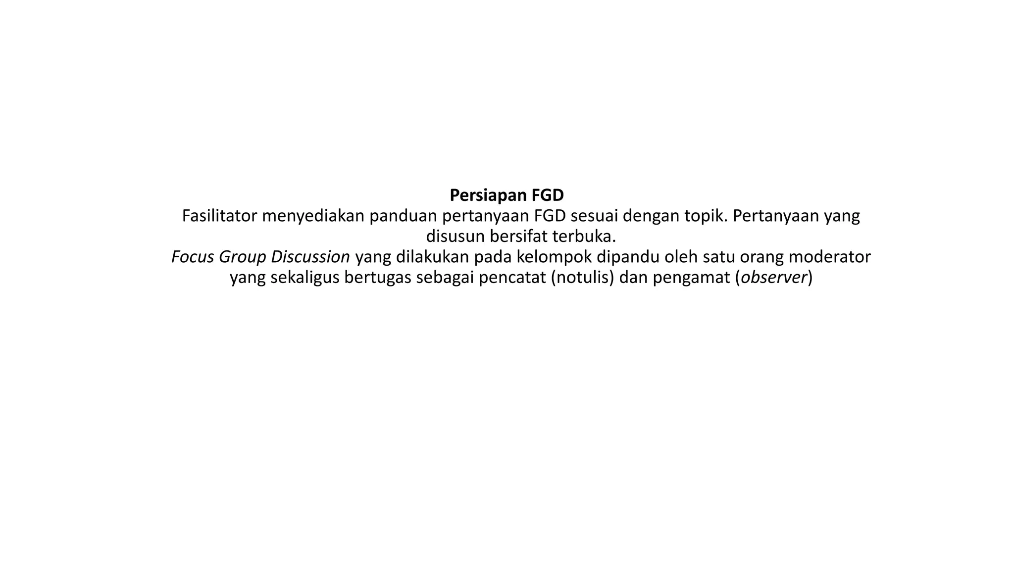 PPT Prosedur Pelaksanaan FGD pada Program Studi | PPTX