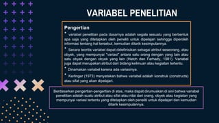 PPT PROSES PENELITIAN, MASALAH, VARIABEL DAN PARADIGMA PENELITIAN.pptx