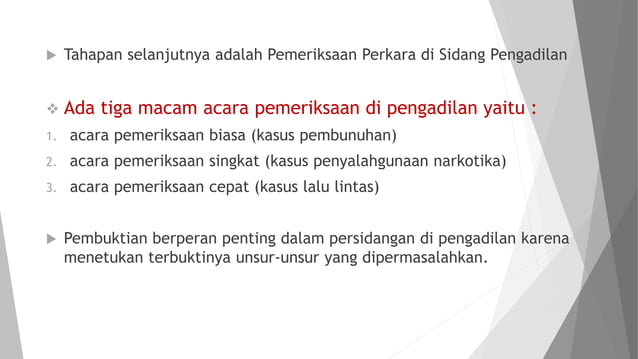 PPT PROSES PERADILAN PIDANA .BY NINA RAHAYU BELIApptx | PPTX