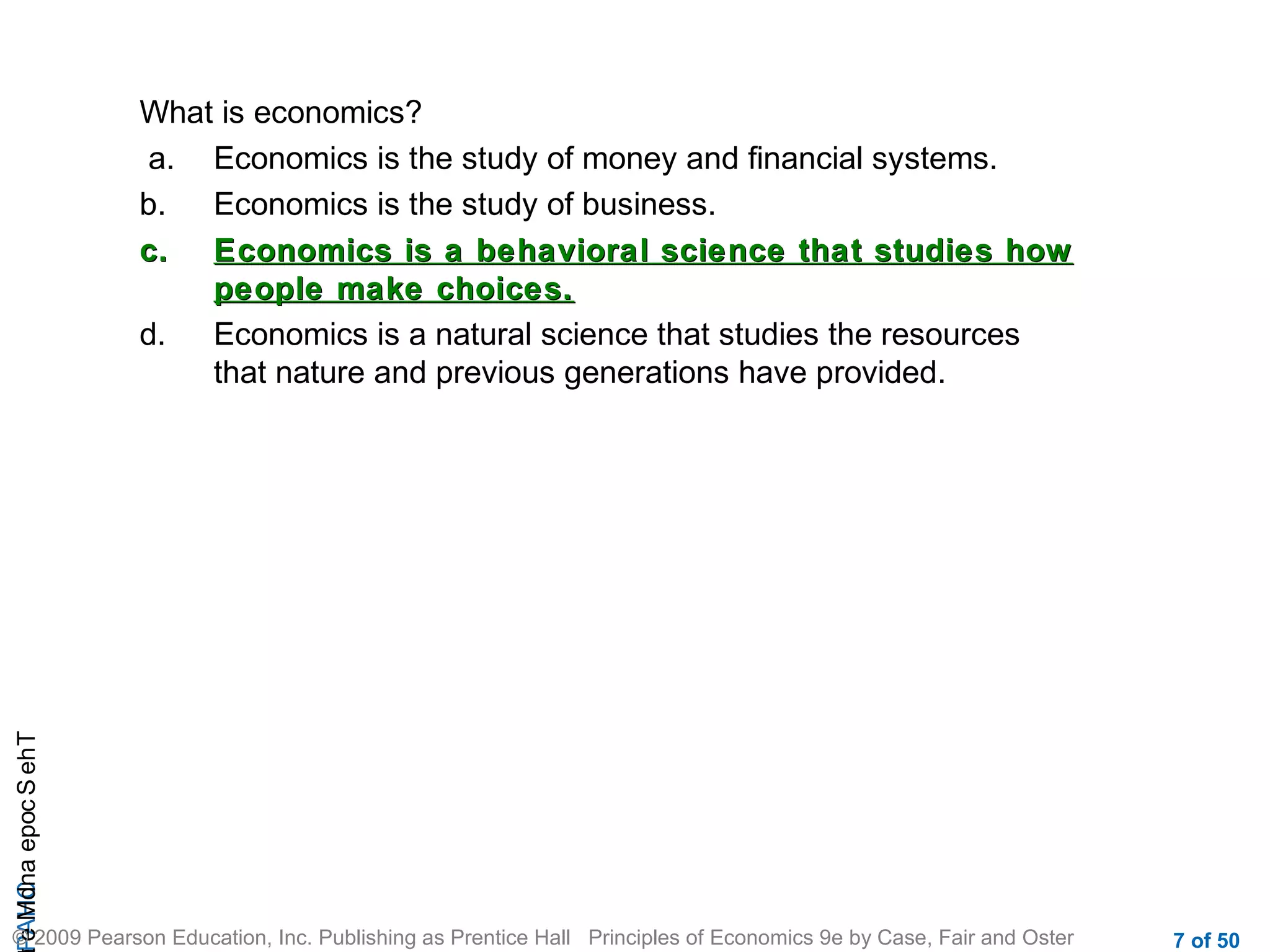 Principles of economics (Chapter 1) | PPT