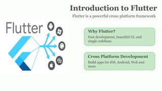 flutter framework android app development presentation with projects images included | PDF
