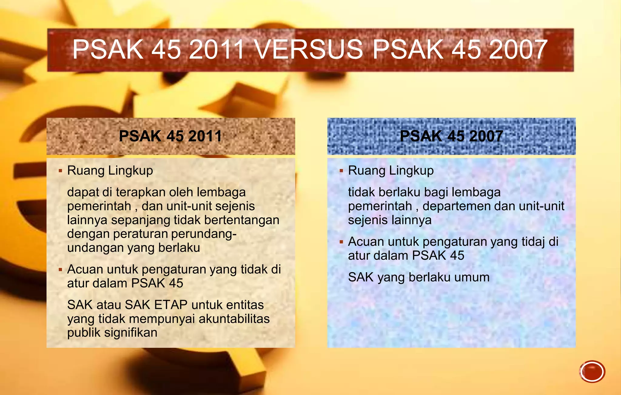 PERNYATAAN STANDAR AKUNTANSI KEUANGAN 45 | PPTX