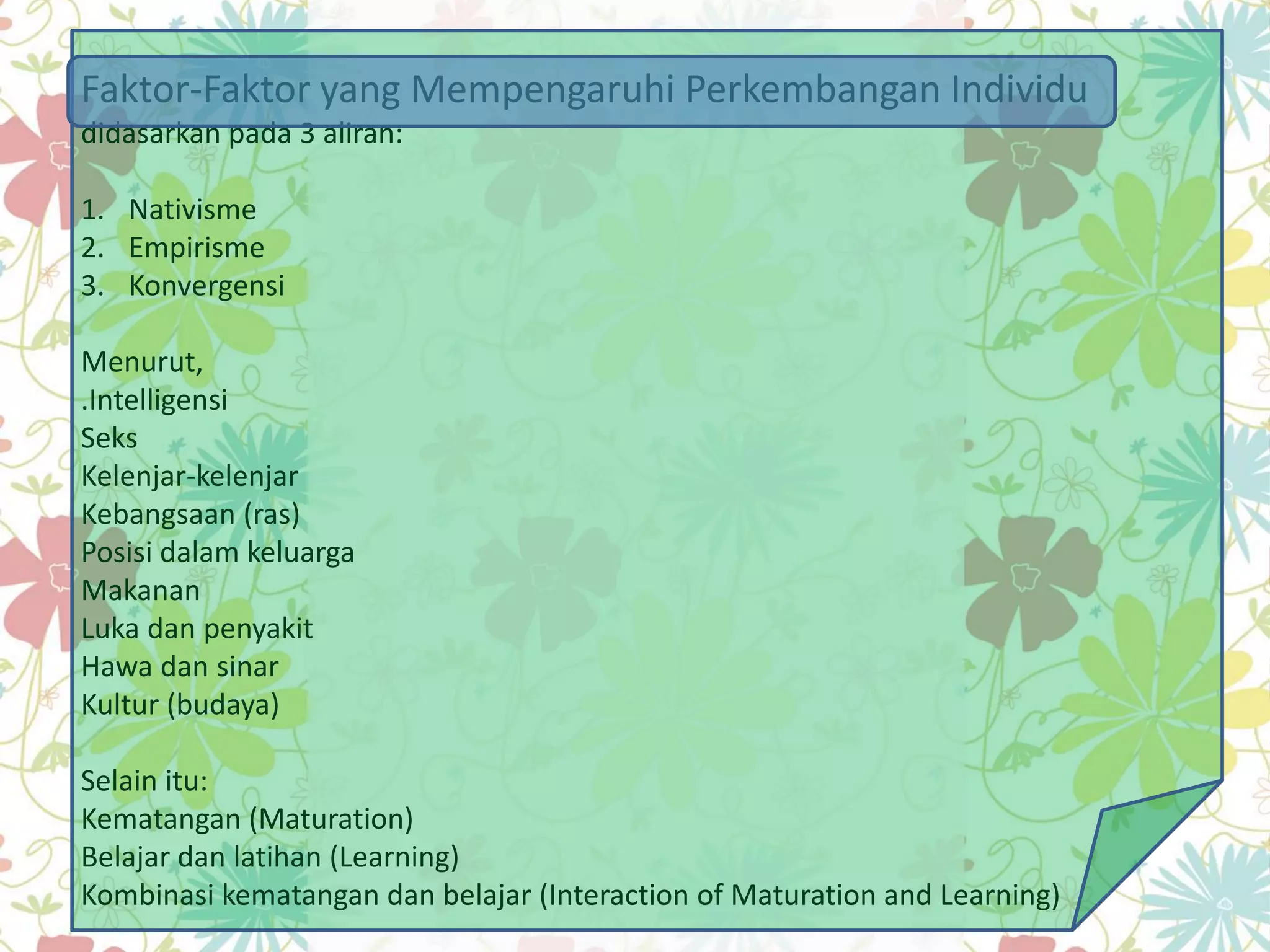 psikologi perkembangan | PPTX