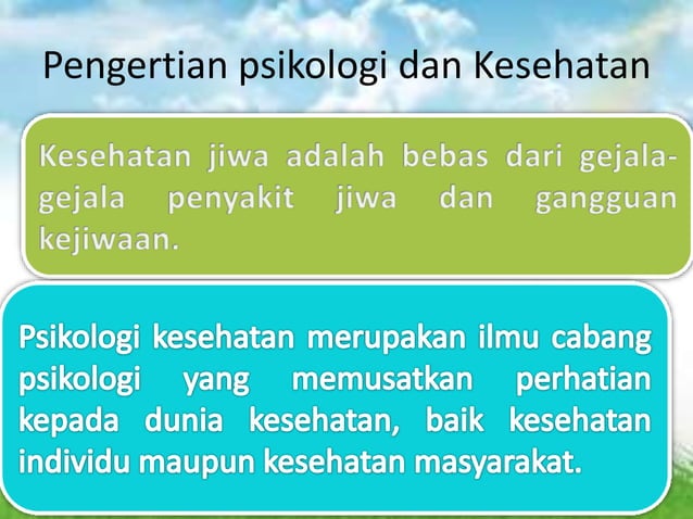 Psikologi Dan Kesehatan Pptx