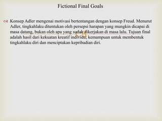 PSIKOLOGI INDIVIDUAL ALFRED ALDER | PPTX