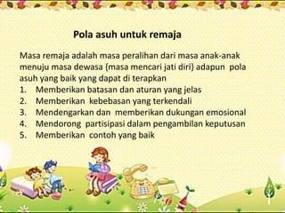 Psikologi perkembangan-pola asuh orangtua | PPTX