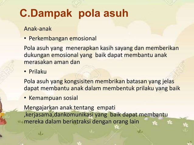 Psikologi perkembangan-pola asuh orangtua | PPTX