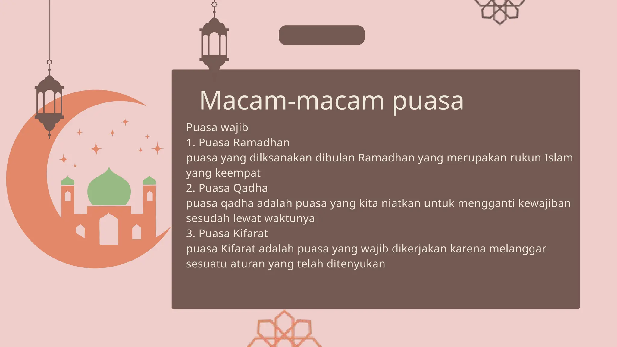 ppt puasa wajib dan sunnah beserta penjelasan | PPTX