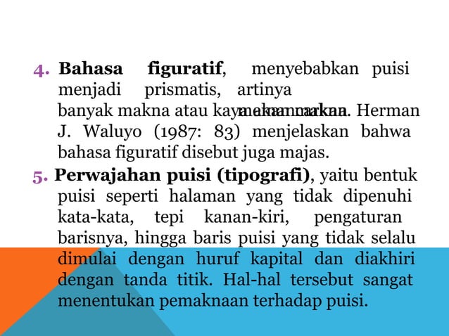 PPT PUISI untuk kelas X yang berisi penjelasan tentang puisi | PPTX