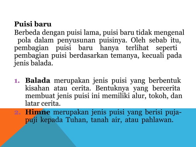 PPT PUISI untuk kelas X yang berisi penjelasan tentang puisi | PPTX
