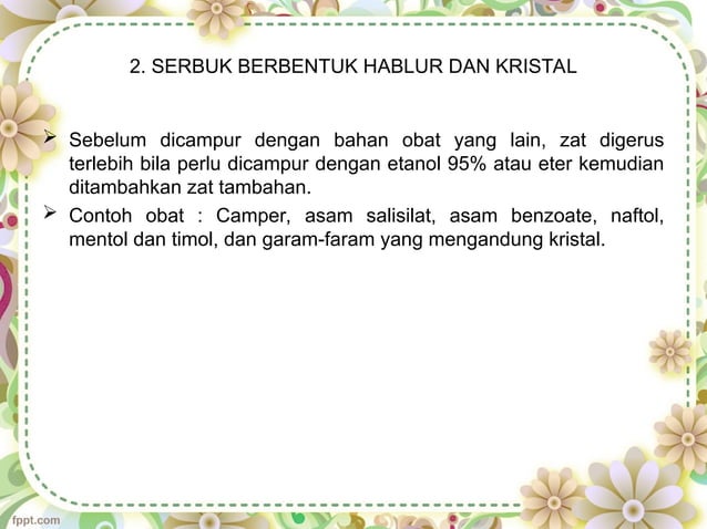 materi pulvis dan pulveres untuk SMKS Farmasi | PPT