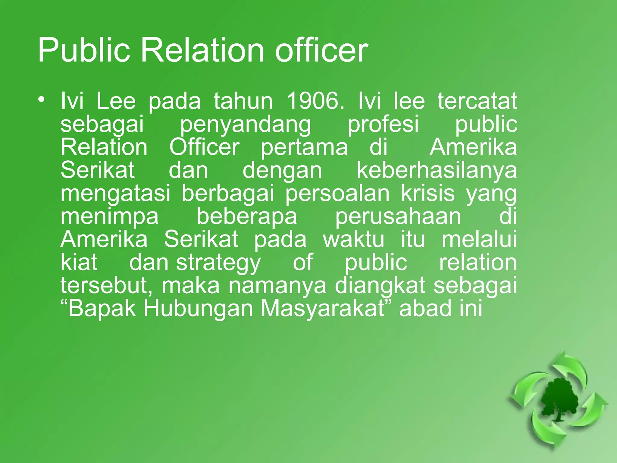 Public Relation Officer | POT