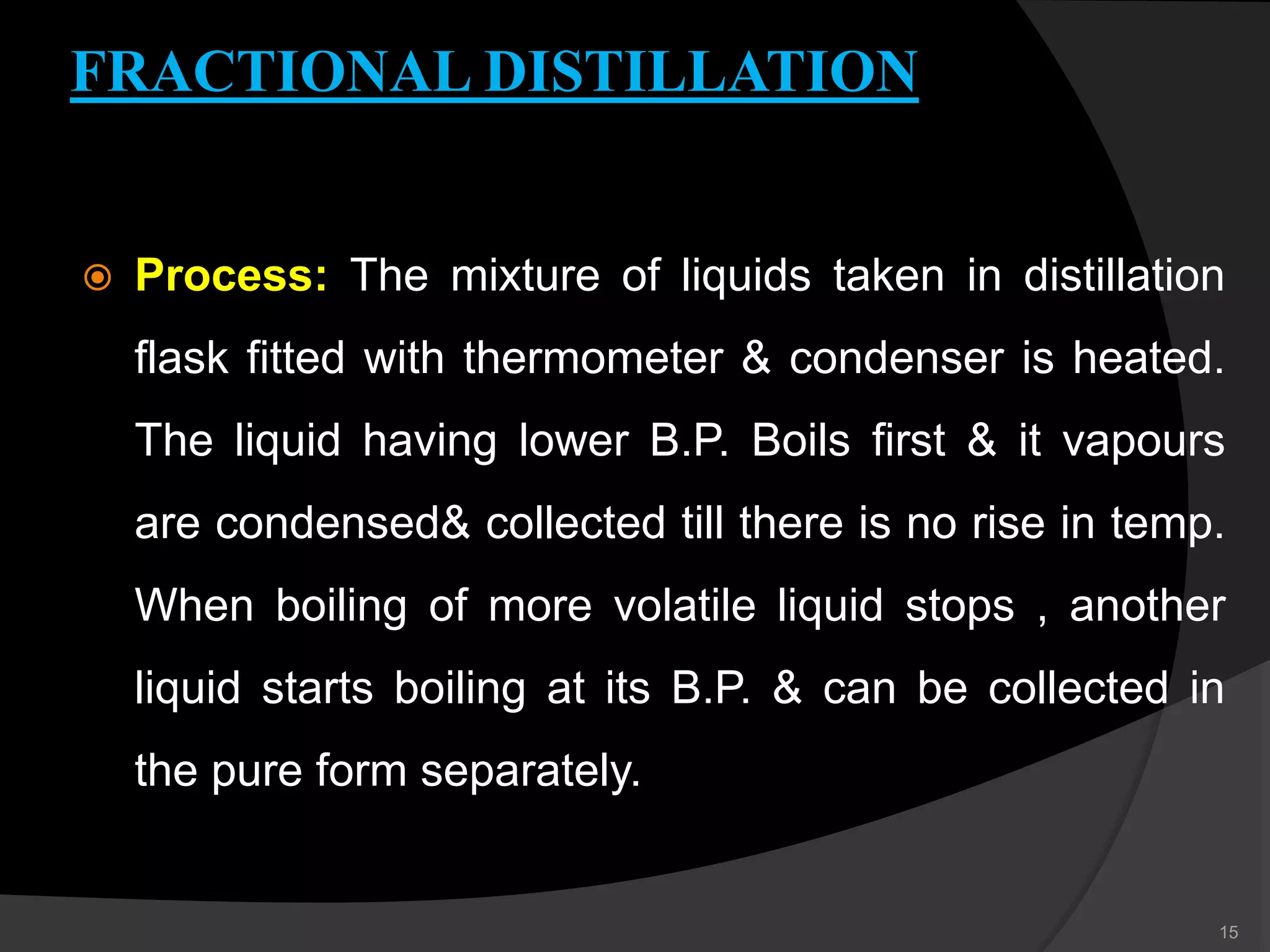 Ppt purification of organic compounds | PPT