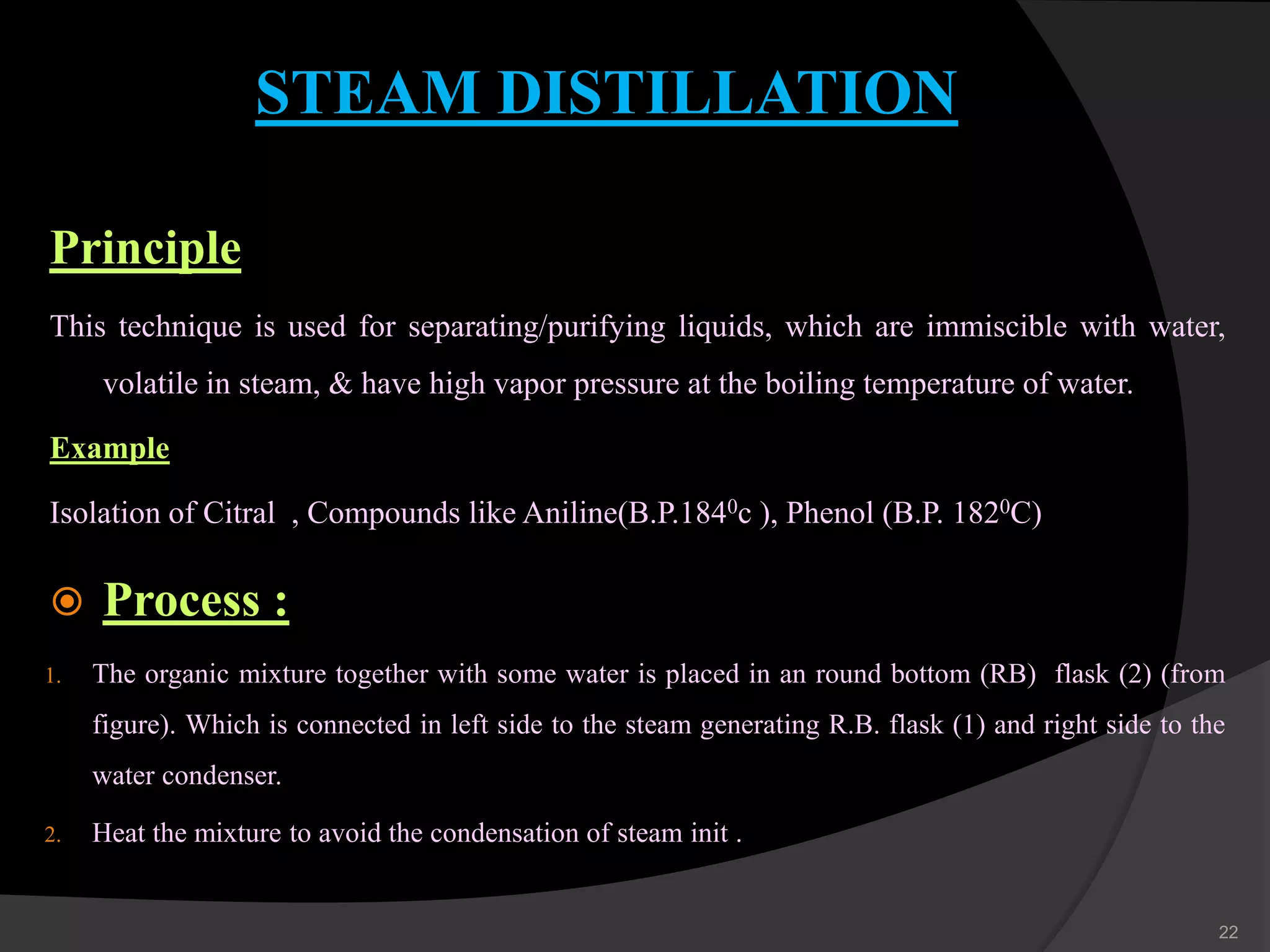 Ppt purification of organic compounds | PPT