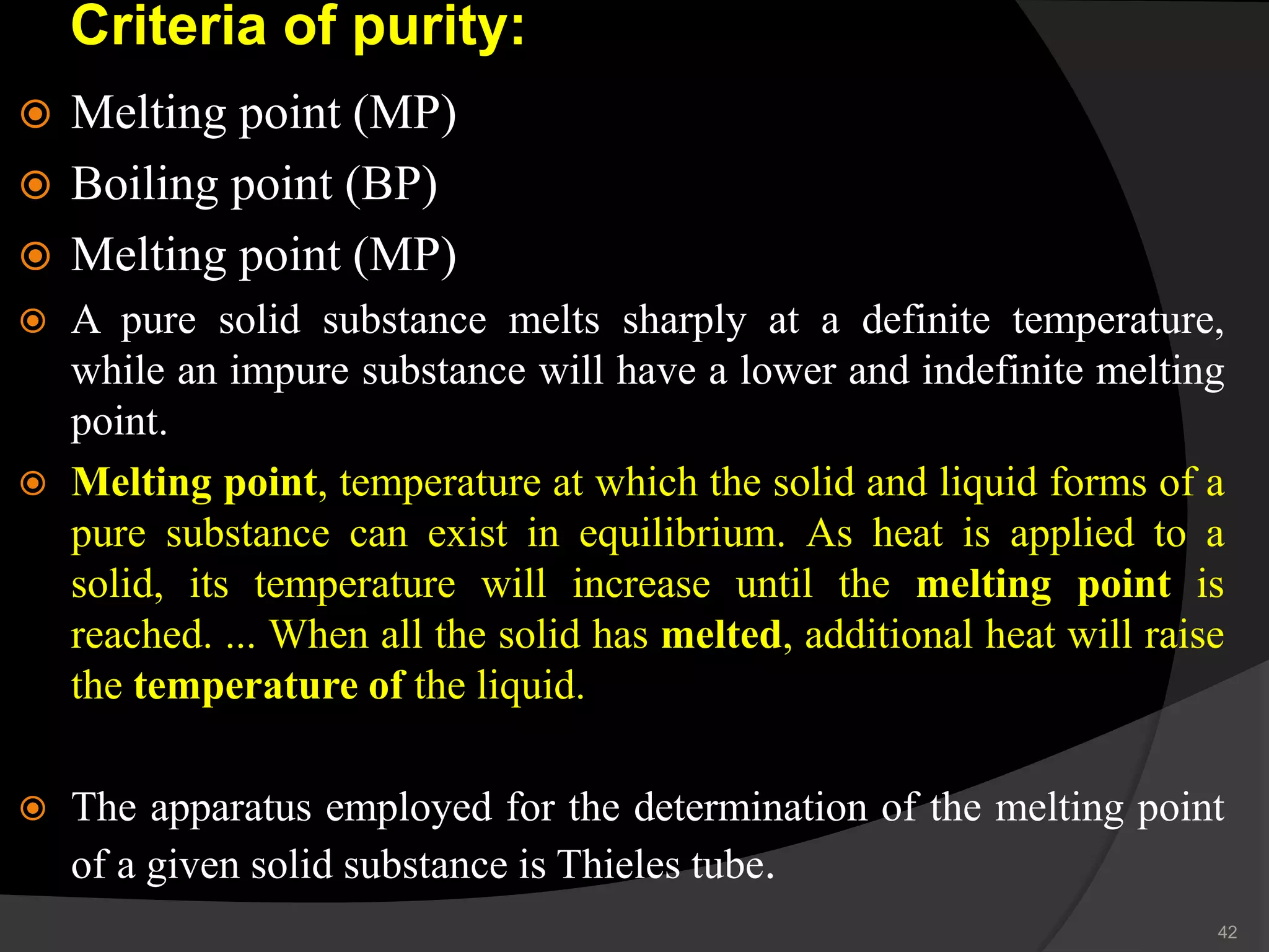 Ppt purification of organic compounds | PPT