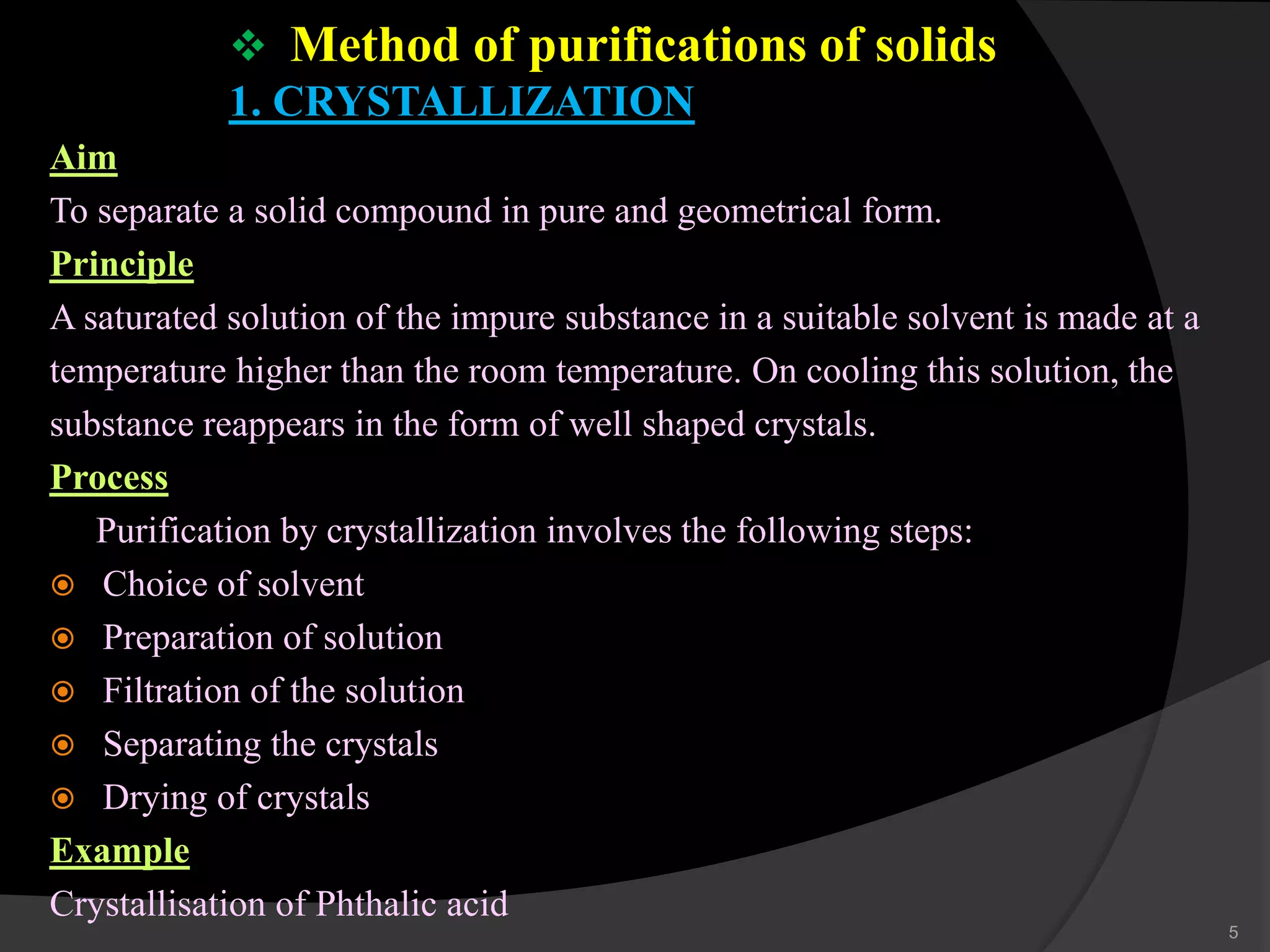 Ppt purification of organic compounds | PPT