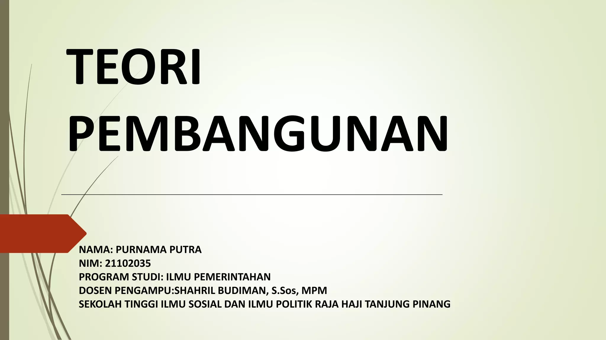 Teori Pembangunan | PPT