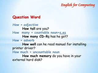 Question Words An | PPT