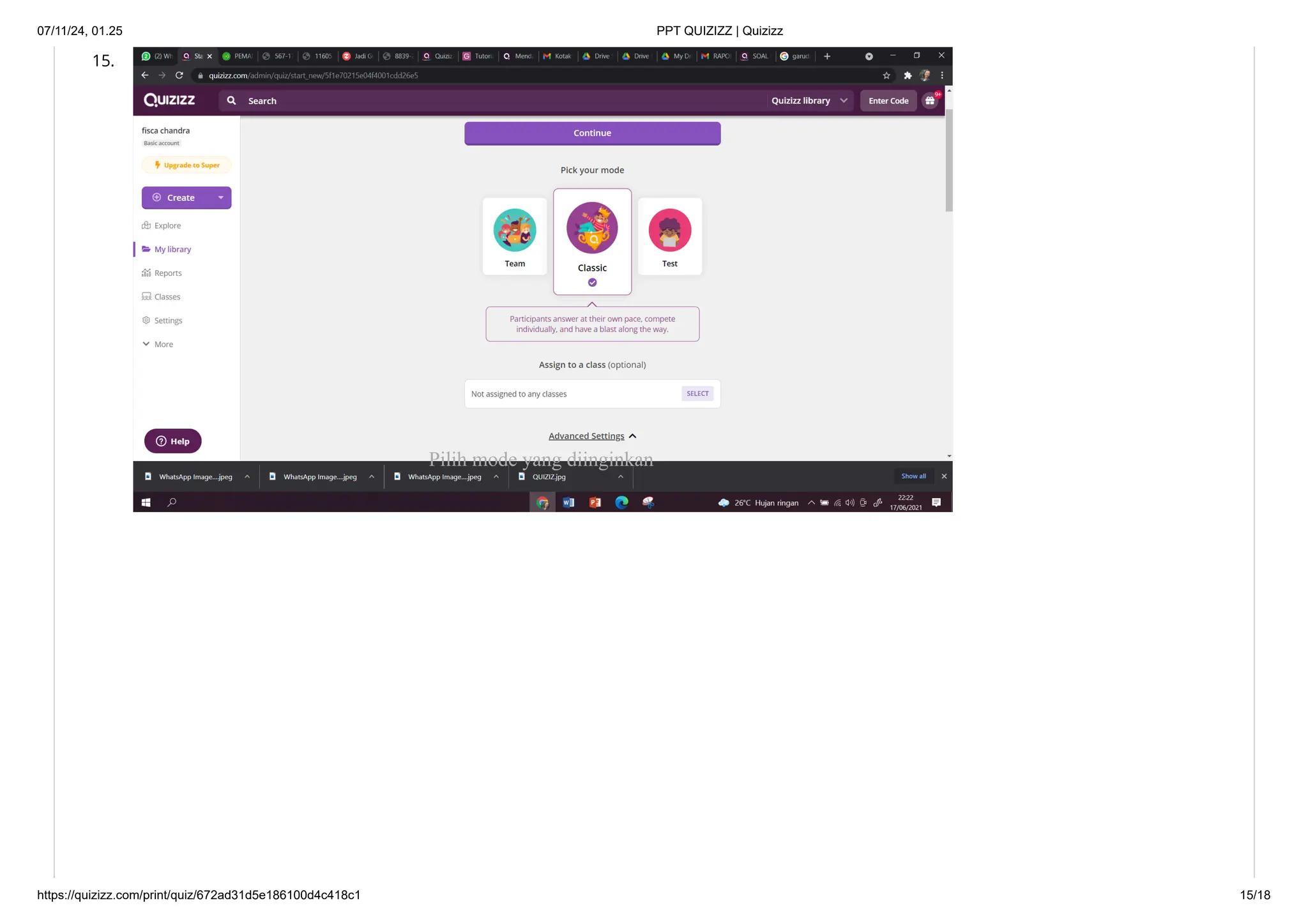 tata cara pembuatan quizzis PPT QUIZIZZ _ Quizizz pdf | PPT