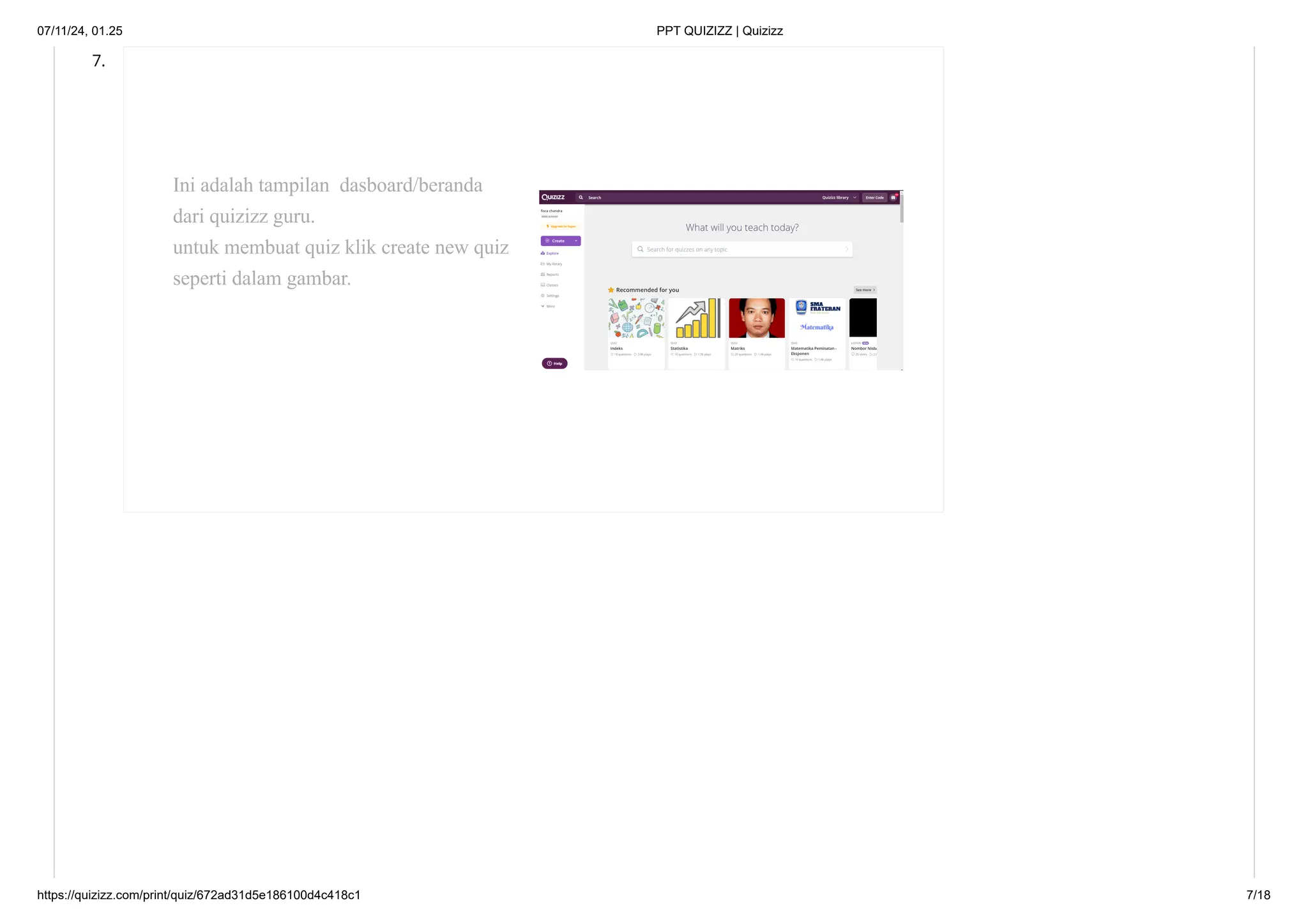 tata cara pembuatan quizzis PPT QUIZIZZ _ Quizizz pdf | PPT