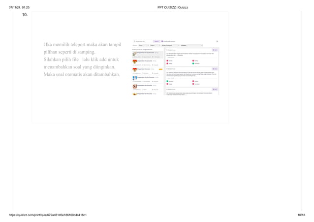 tata cara pembuatan quizzis PPT QUIZIZZ _ Quizizz pdf | PPT