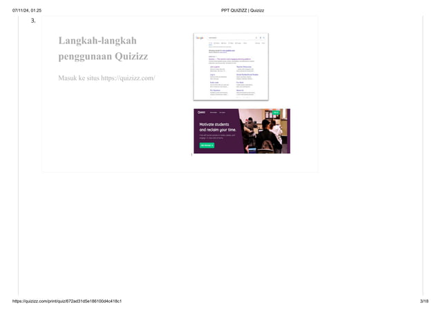 tata cara pembuatan quizzis PPT QUIZIZZ _ Quizizz pdf | PPT