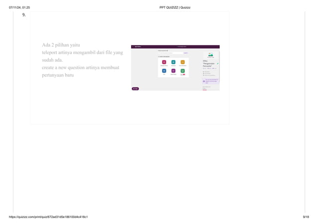 tata cara pembuatan quizzis PPT QUIZIZZ _ Quizizz pdf | PPT
