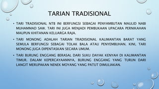 tarian tradisional 38 provinsi di indonesia | PPTX