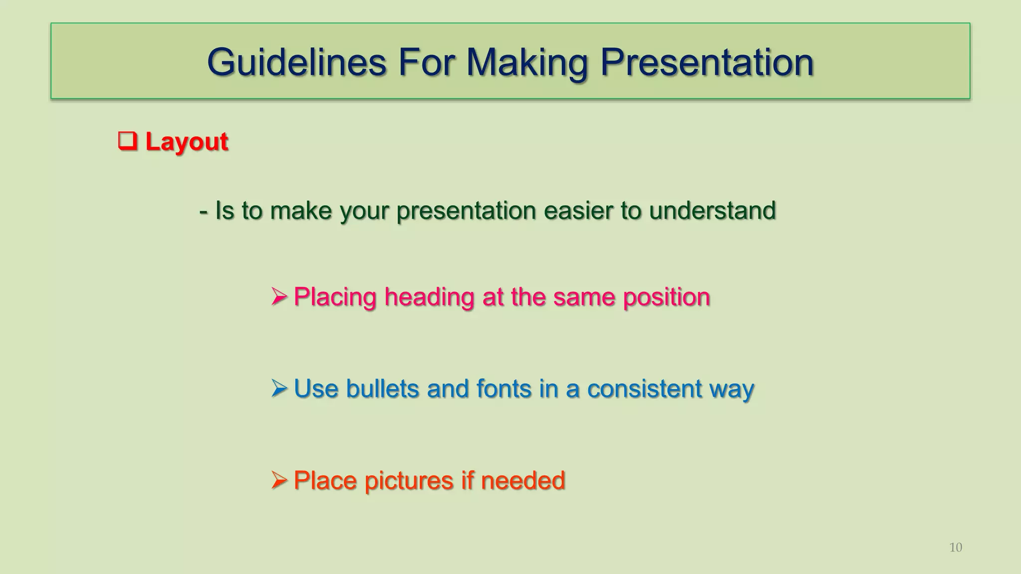 Instructions for Power point presentation | PPTX