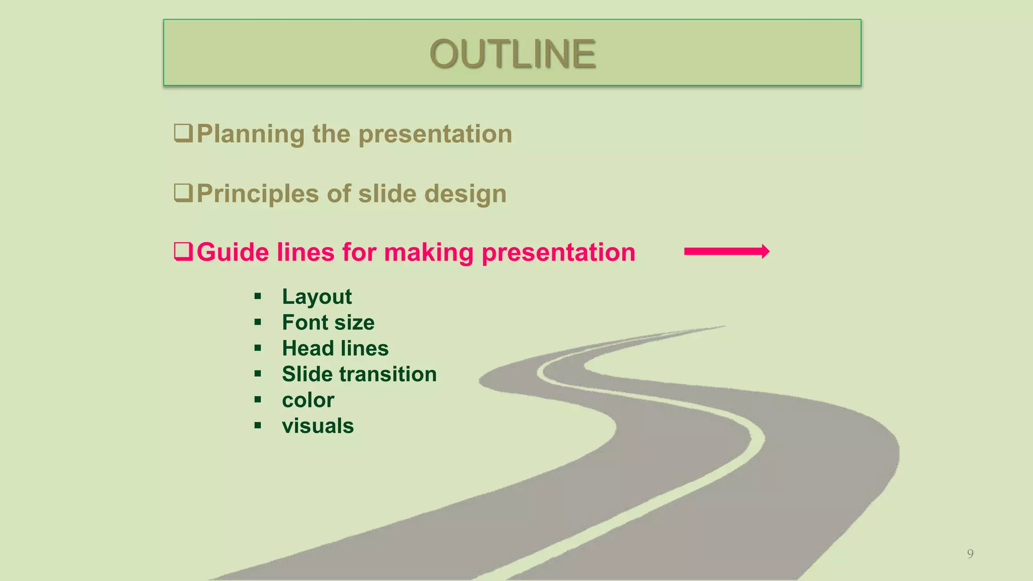 Instructions for Power point presentation | PPTX