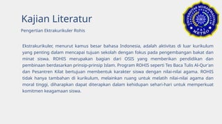 ROHIS di Sekolah guna meningkatkan karakter islami siswa | PPTX