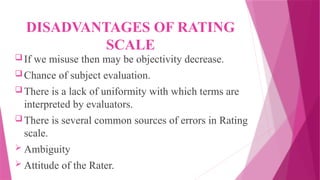 RATING SCALE AND CHECKLIST. [NURSING EDUCATION] | PPTX