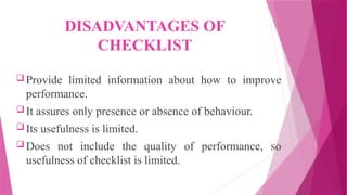 RATING SCALE AND CHECKLIST. [NURSING EDUCATION] | PPTX