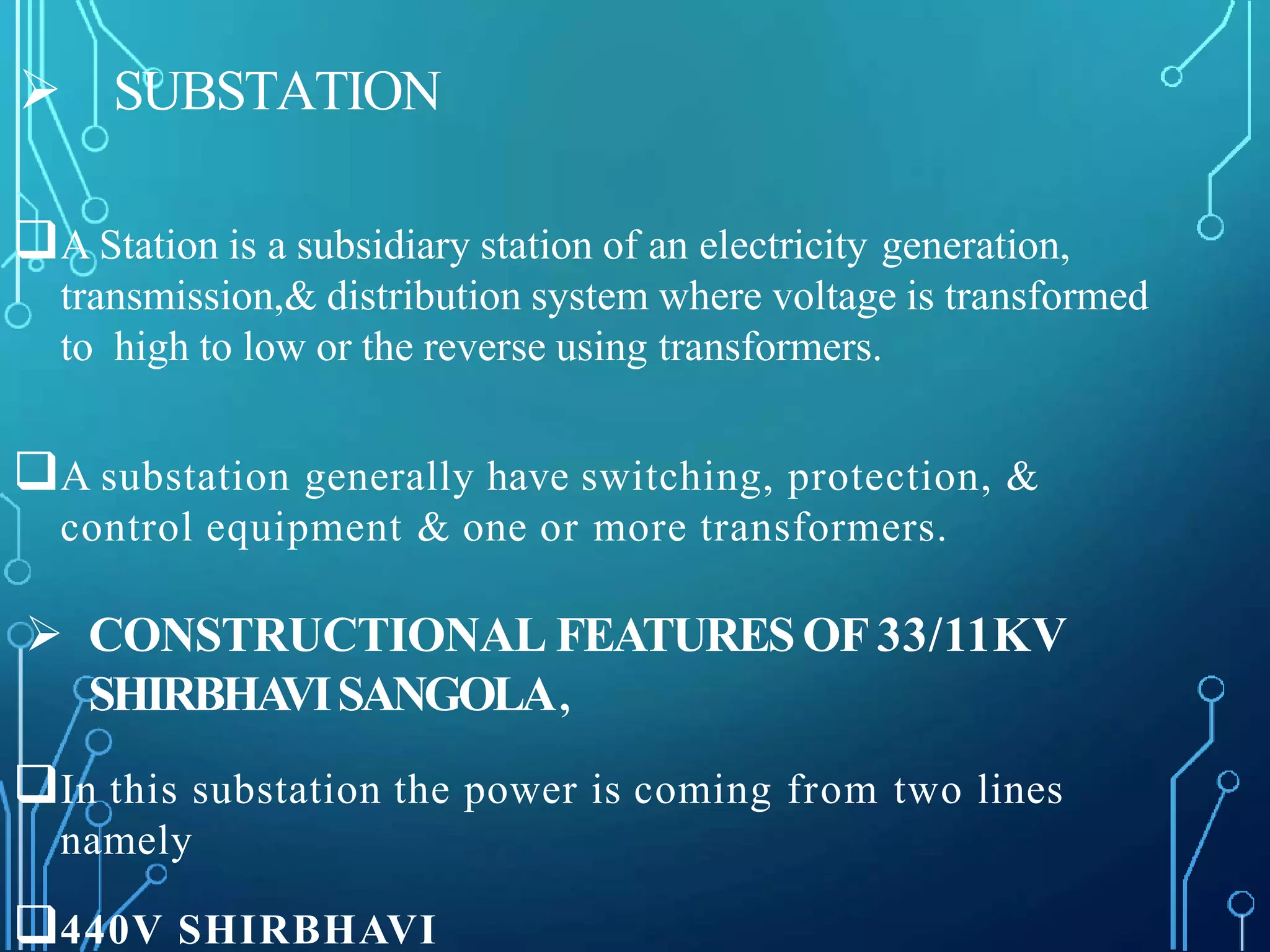 PPT ON 33/11KV SUBSTATION | PPTX