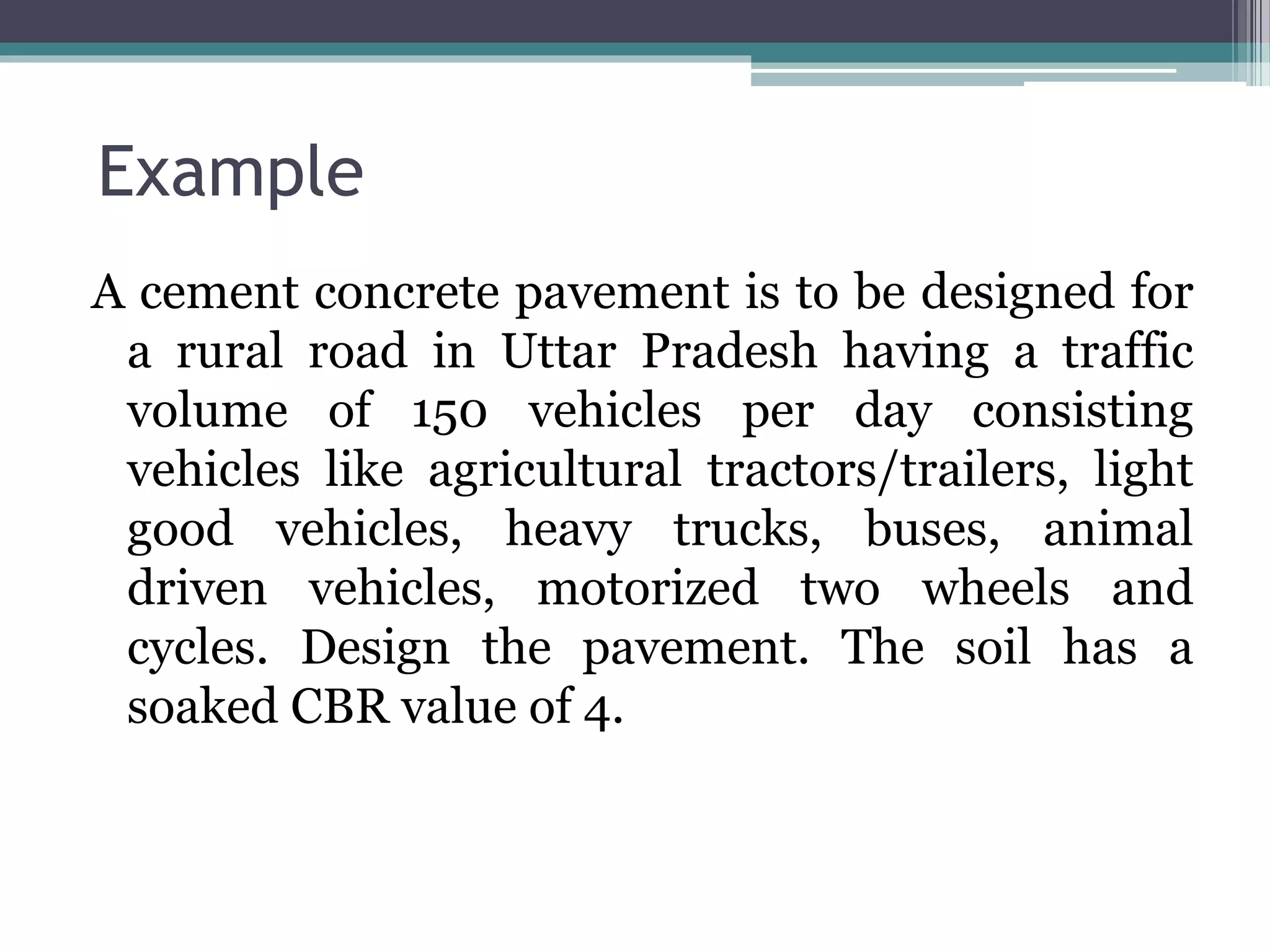 Ppt rcc road design | PPTX