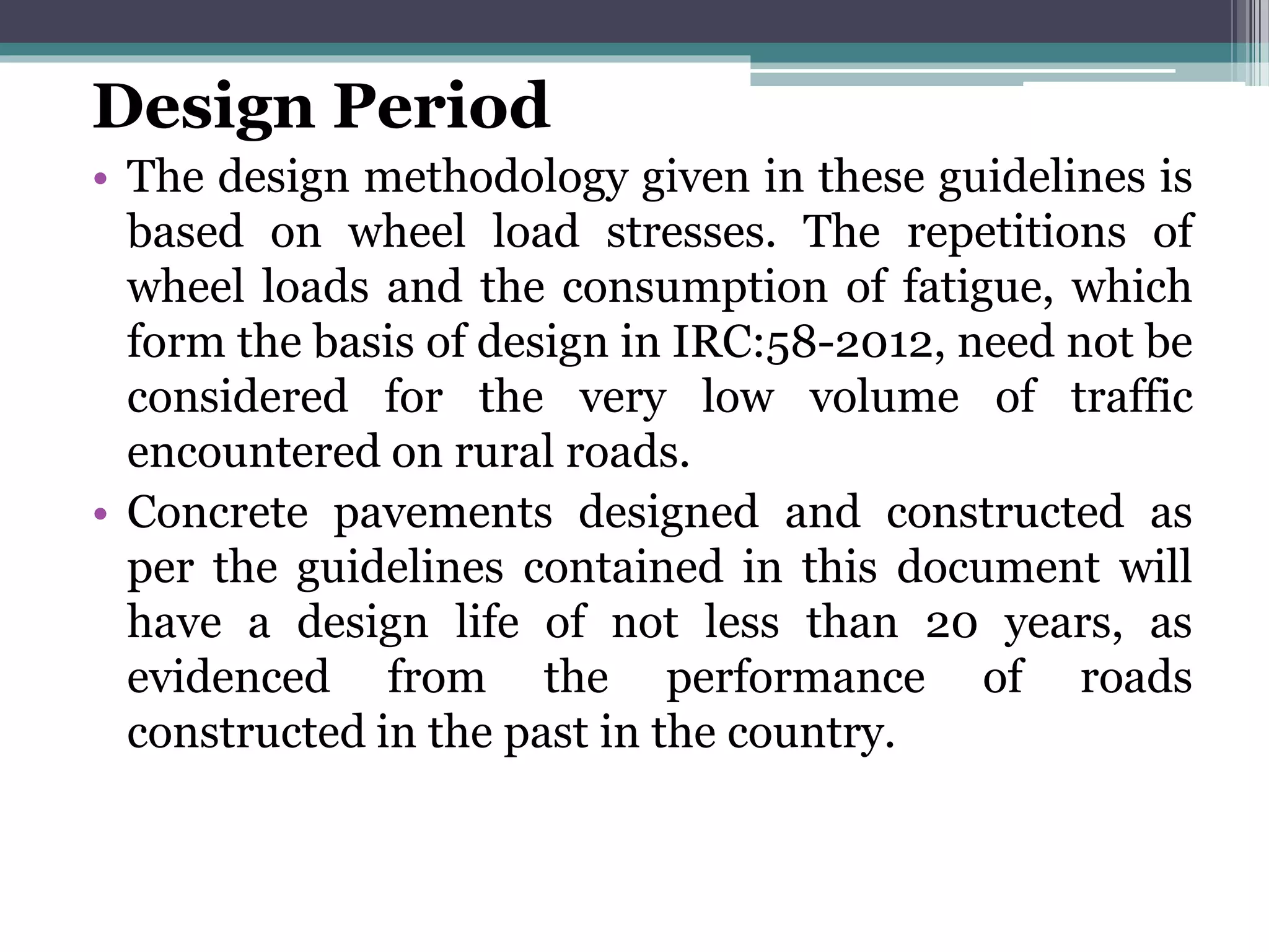 Ppt rcc road design | PPTX