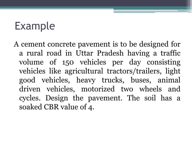 Ppt rcc road design | PPTX