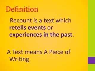 Ppt recount | PPTX