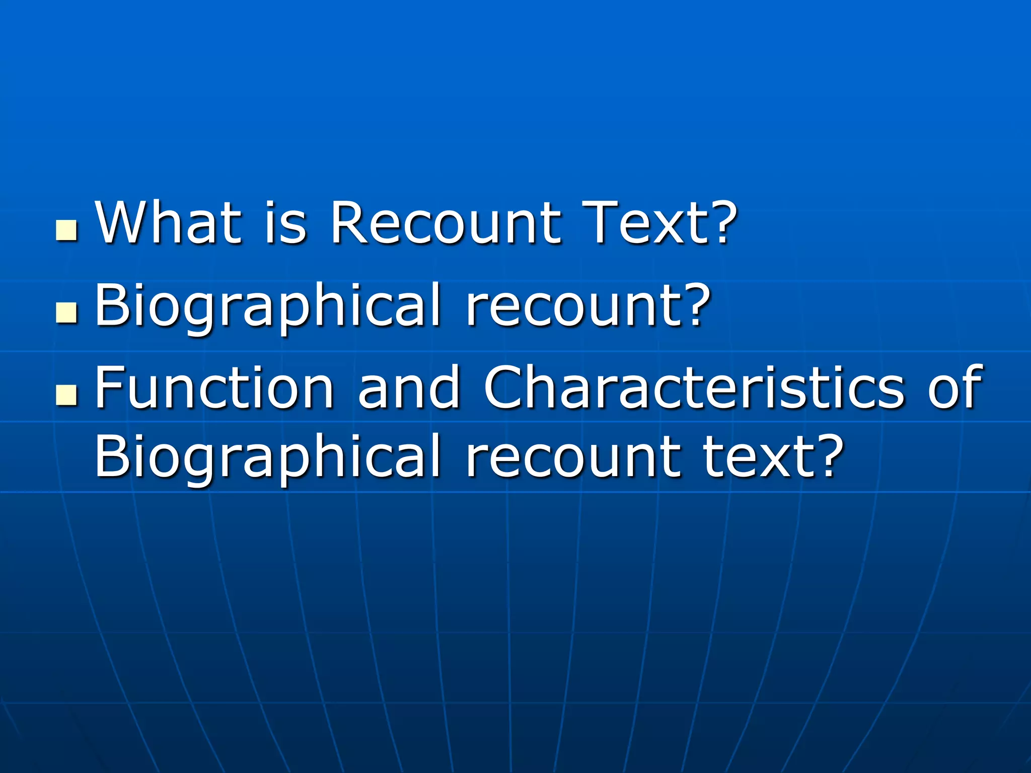 PPT Recount Text.ppt