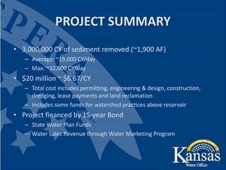 Dredging and Disposal Site Reclamation at John Redmond Reservoir ...