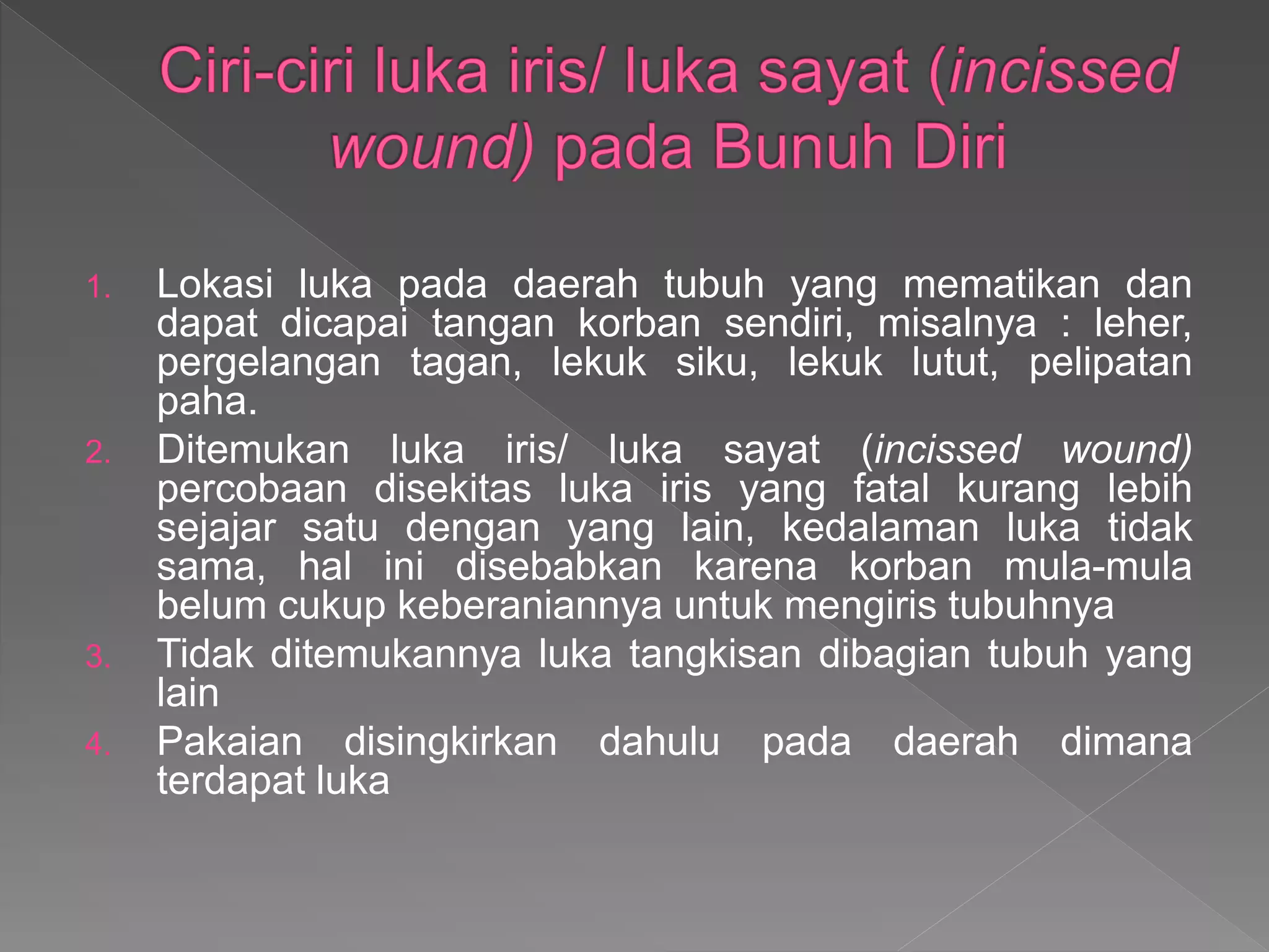 luka akibat benda tajam | PPTX
