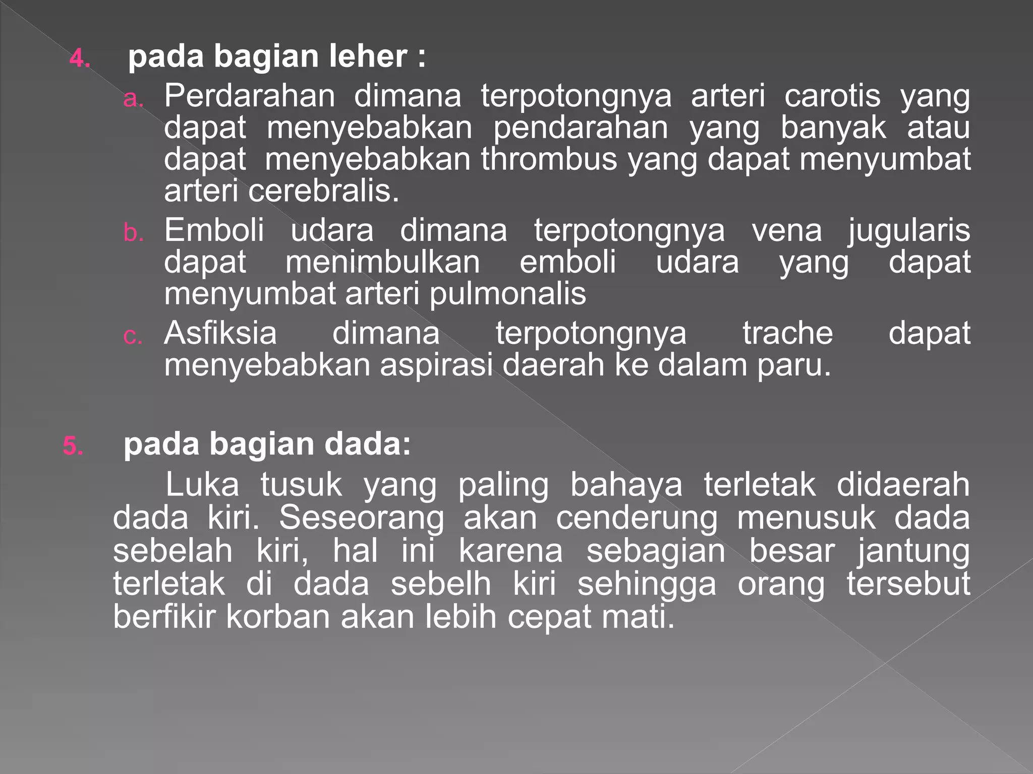 luka akibat benda tajam | PPTX